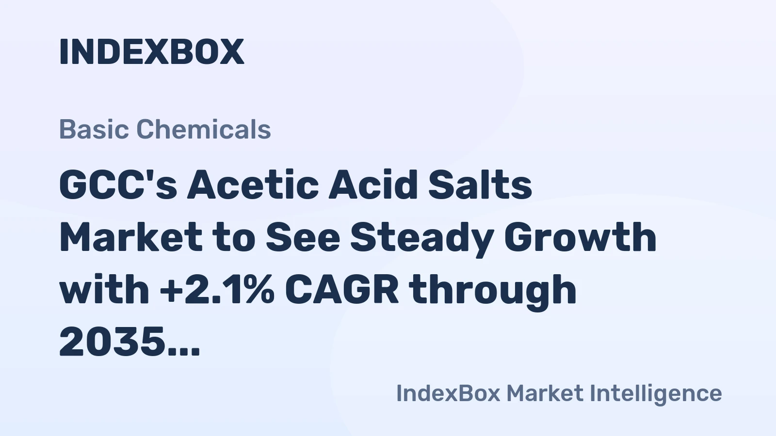 GCC's Acetic Acid Salts Market to See Steady Growth with +2.1% CAGR through 2035