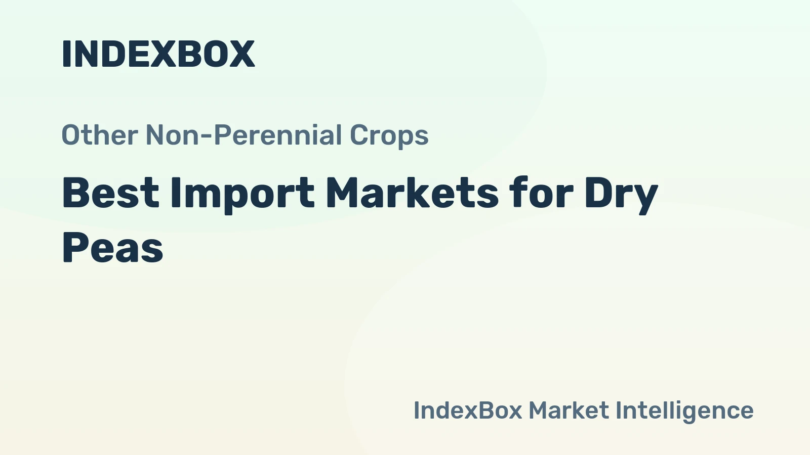 Best Import Markets for Dry Peas