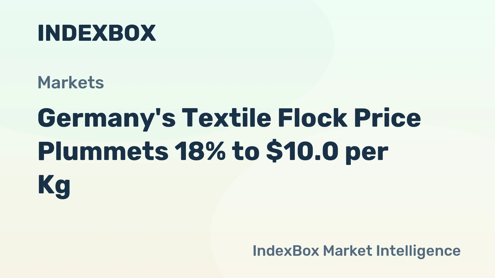 Germany's Textile Flock Price Plummets 18% to $10.0 per Kg