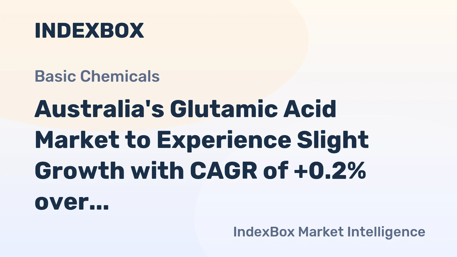 Australia's Glutamic Acid Market to Experience Slight Growth with CAGR of +0.2% over Next Decade