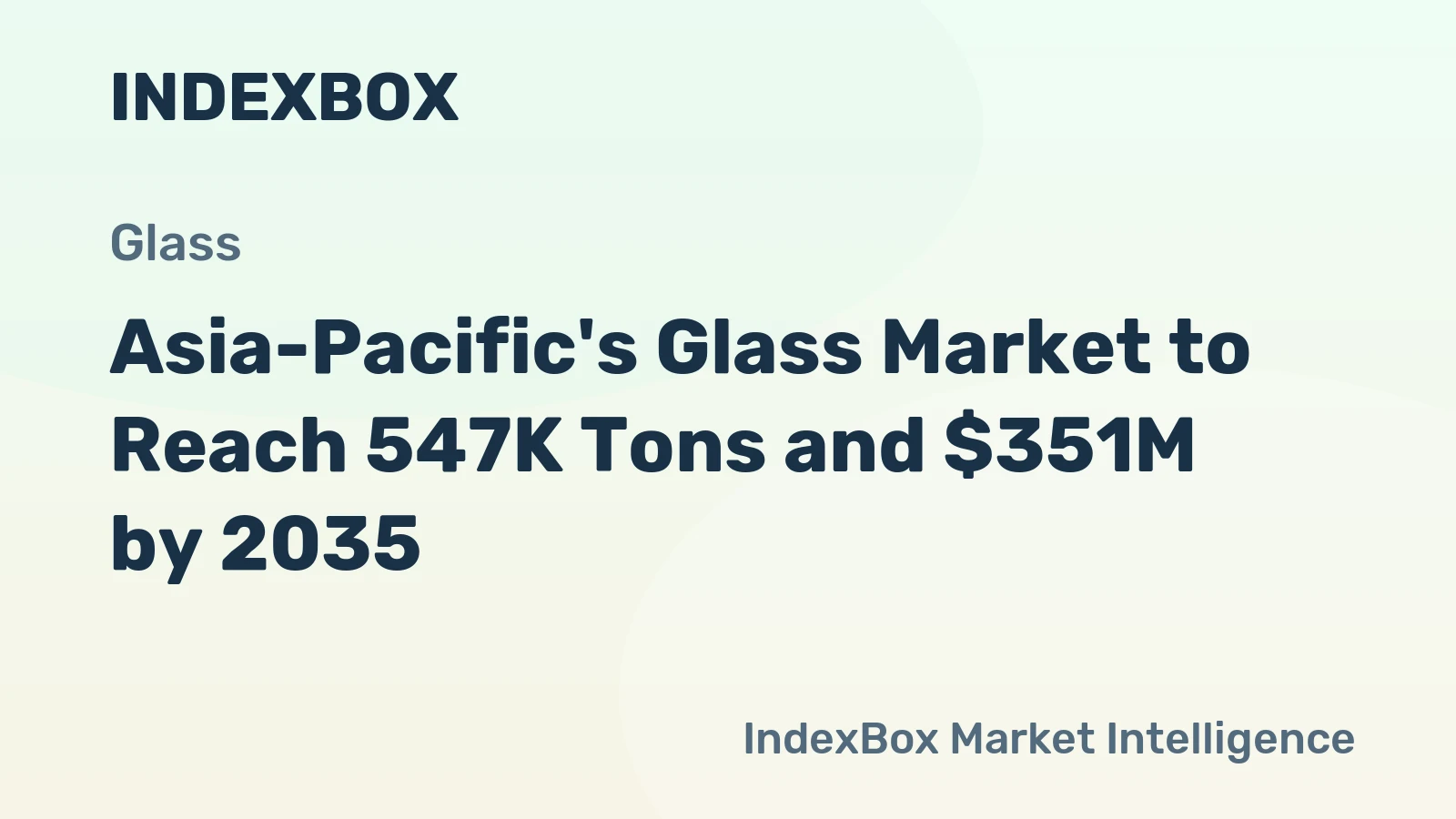 Asia-Pacific's Glass Market to Reach 547K Tons and $351M by 2035