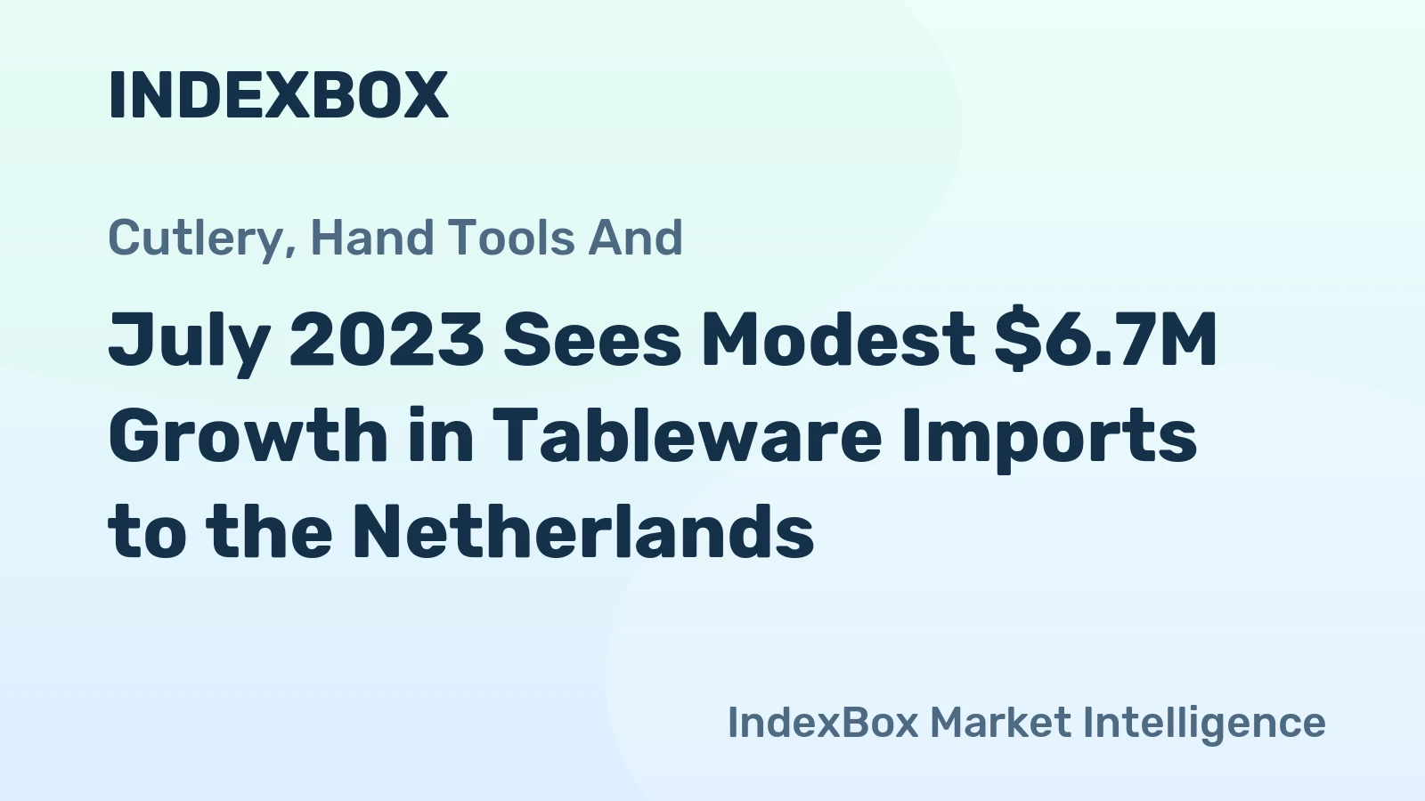 July 2023 Sees Modest $6.7M Growth in Tableware Imports to the Netherlands