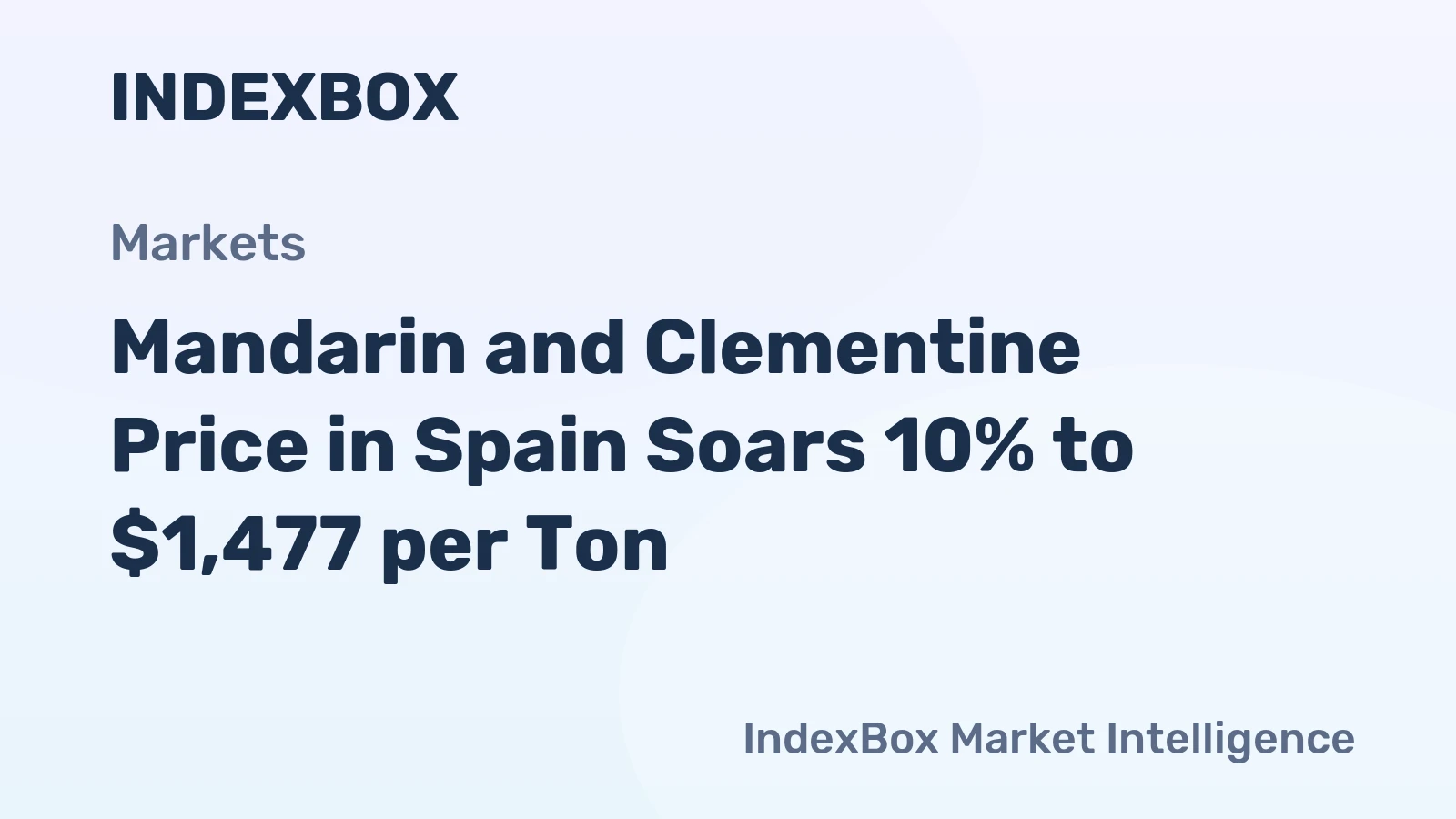 Mandarin and Clementine Price in Spain Soars 10% to $1,477 per Ton