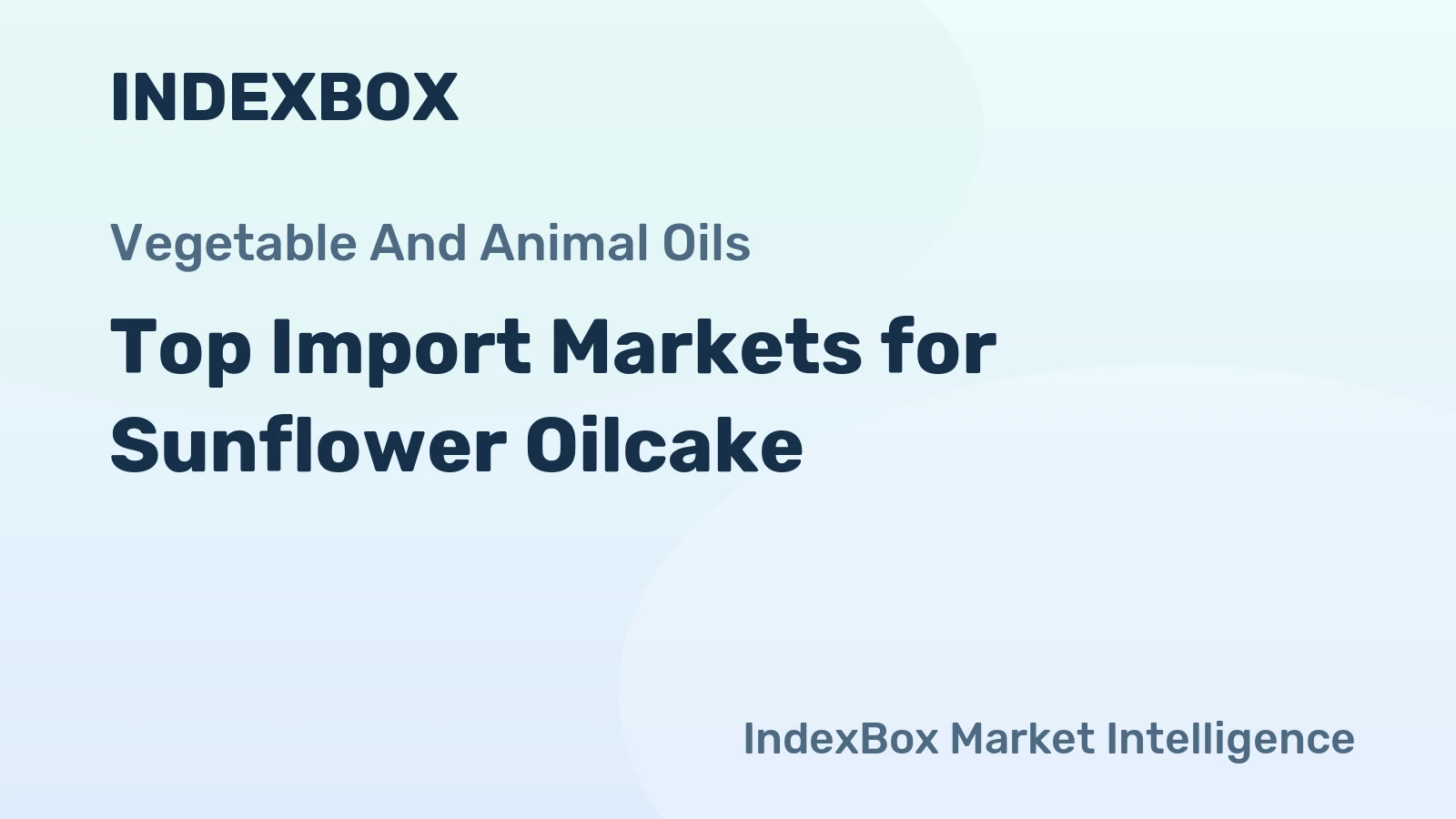 Top Import Markets for Sunflower Oilcake