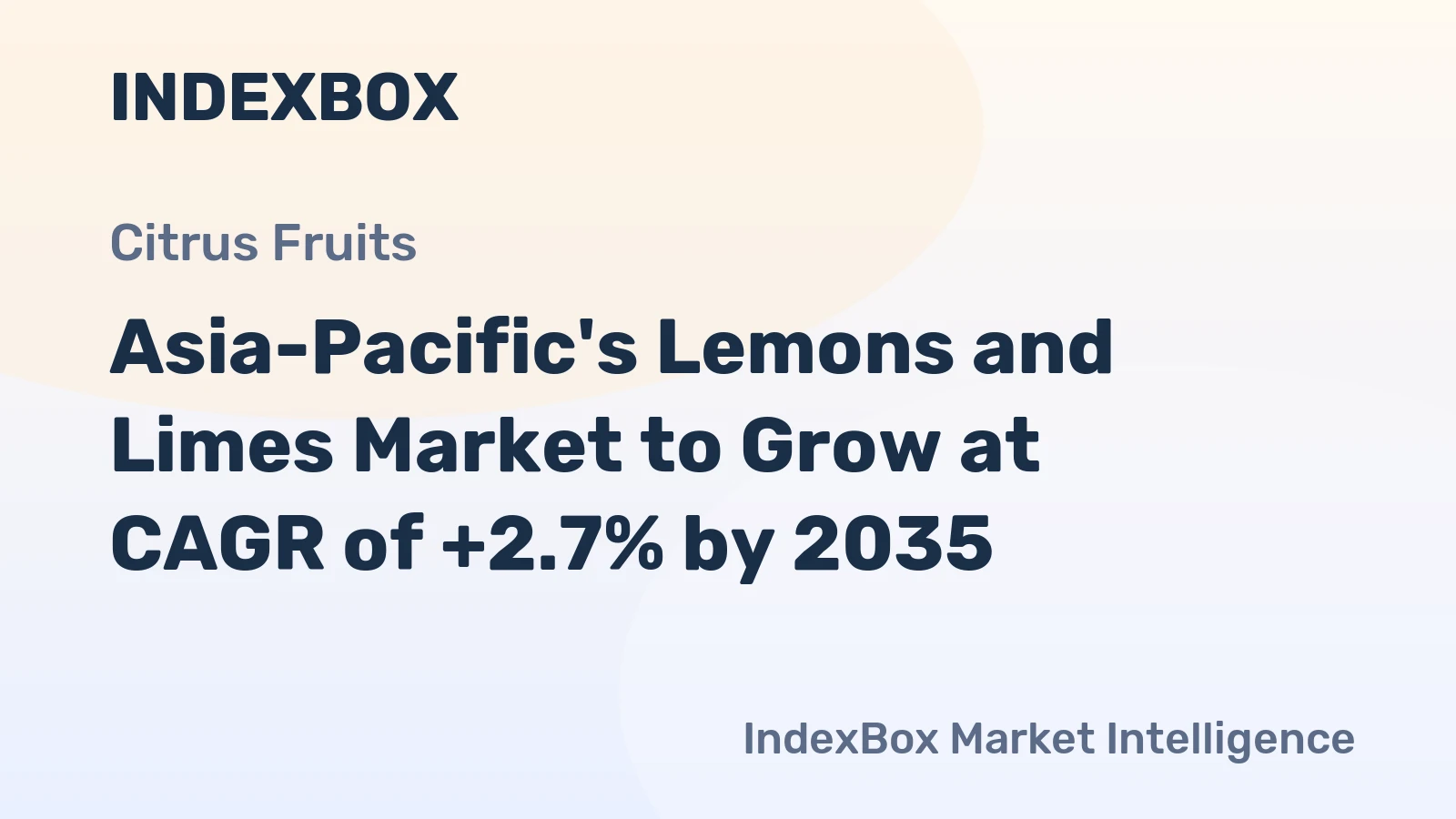 Asia-Pacific's Lemons and Limes Market to Grow at CAGR of +2.7% by 2035