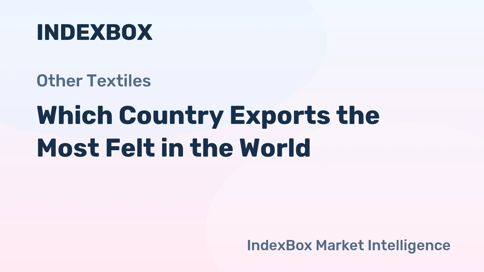 Which Country Exports the Most Felt in the World?