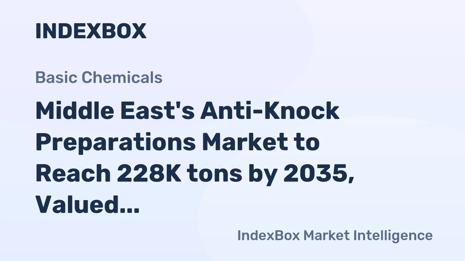 Middle East's Anti-Knock Preparations Market to Reach 228K tons by 2035, Valued at $509M
