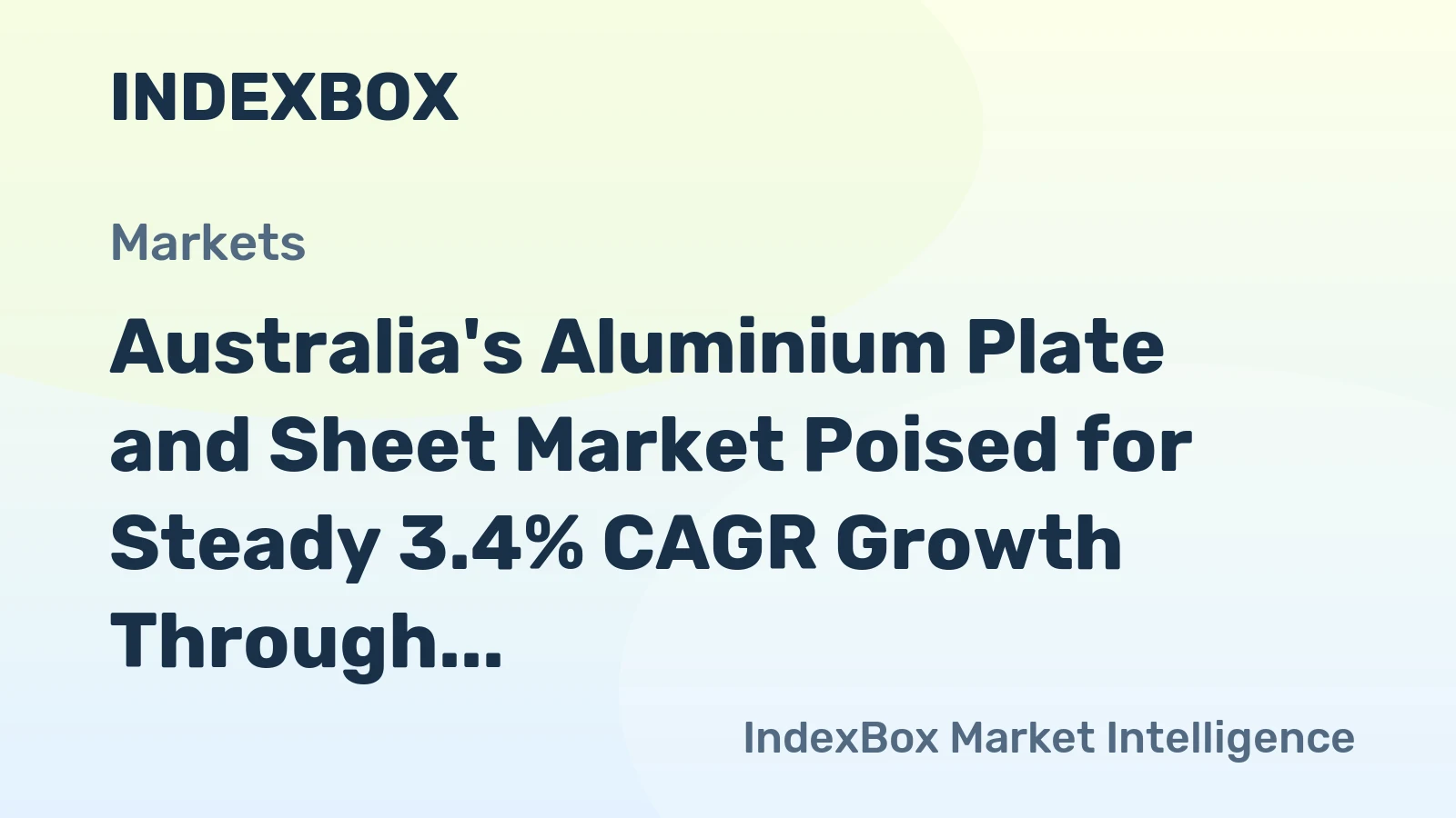 Australia's Aluminium Plate and Sheet Market Poised for Steady 3.4% CAGR Growth Through 2035