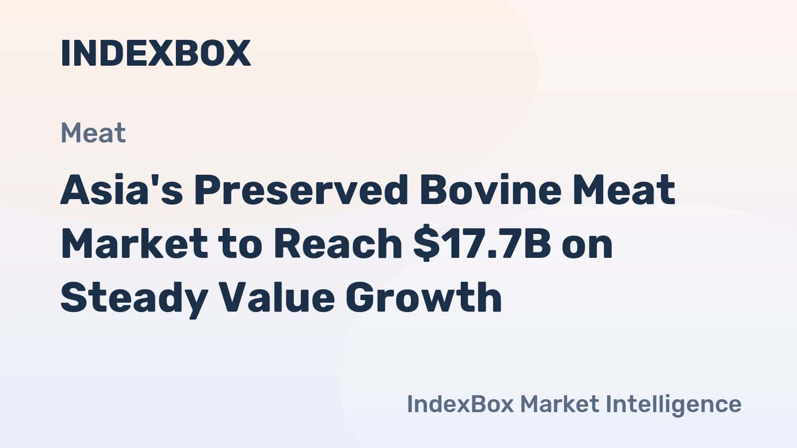 Asia's Preserved Bovine Meat Market to Reach $17.7B on Steady Value Growth