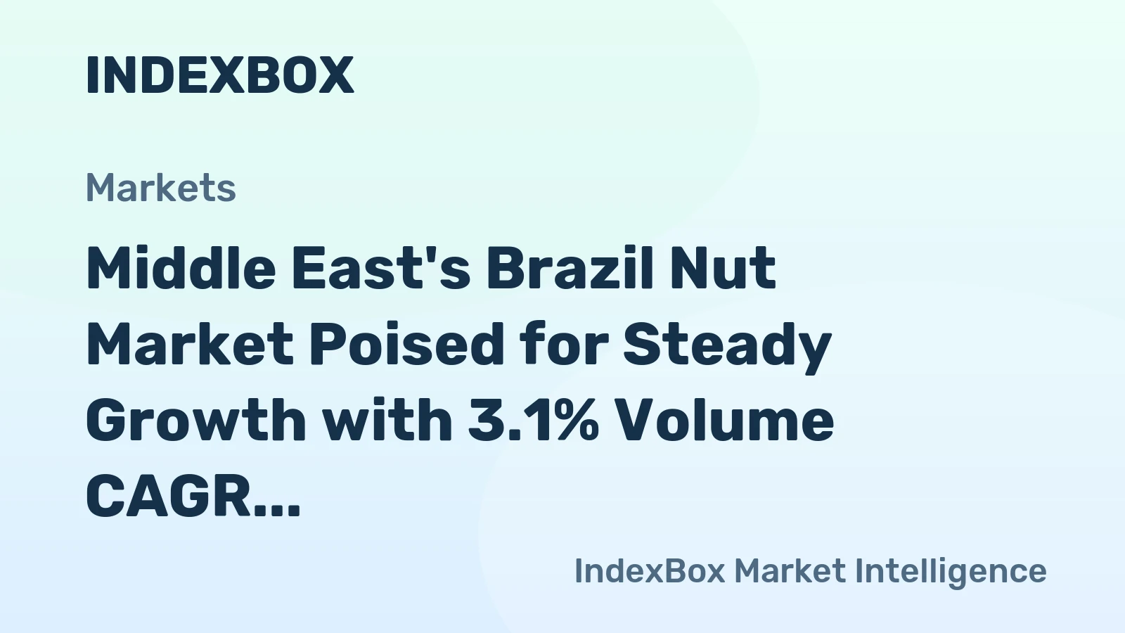 Middle East's Brazil Nut Market Poised for Steady Growth with 3.1% Volume CAGR
