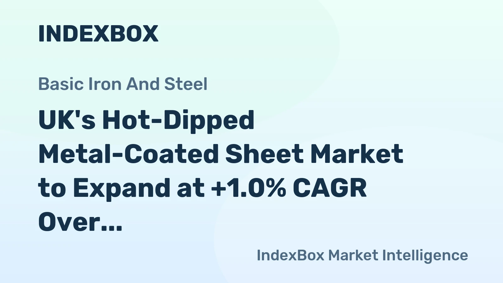 UK's Hot-Dipped Metal-Coated Sheet Market to Expand at +1.0% CAGR Over Next Decade