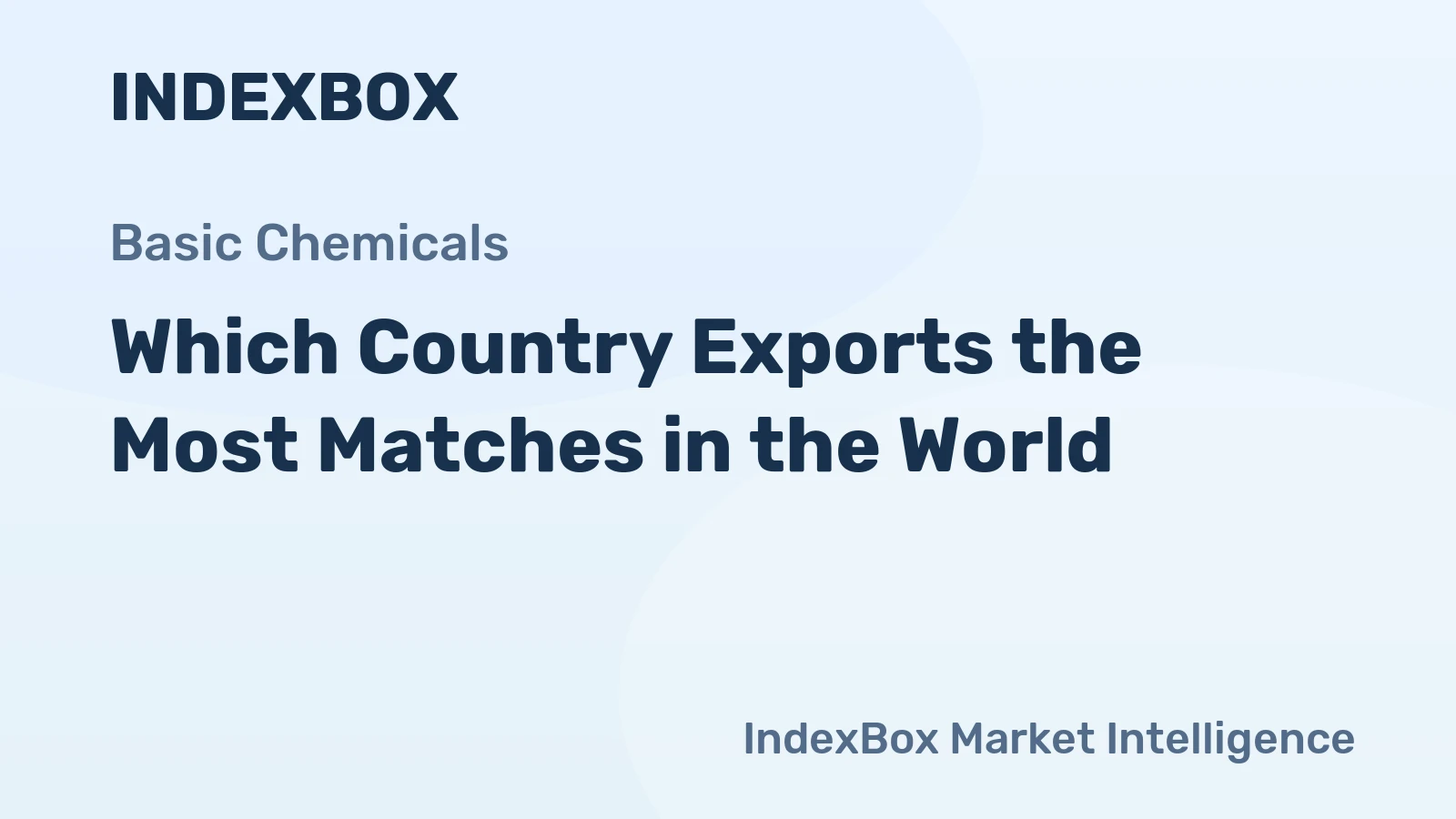 Which Country Exports the Most Matches in the World?