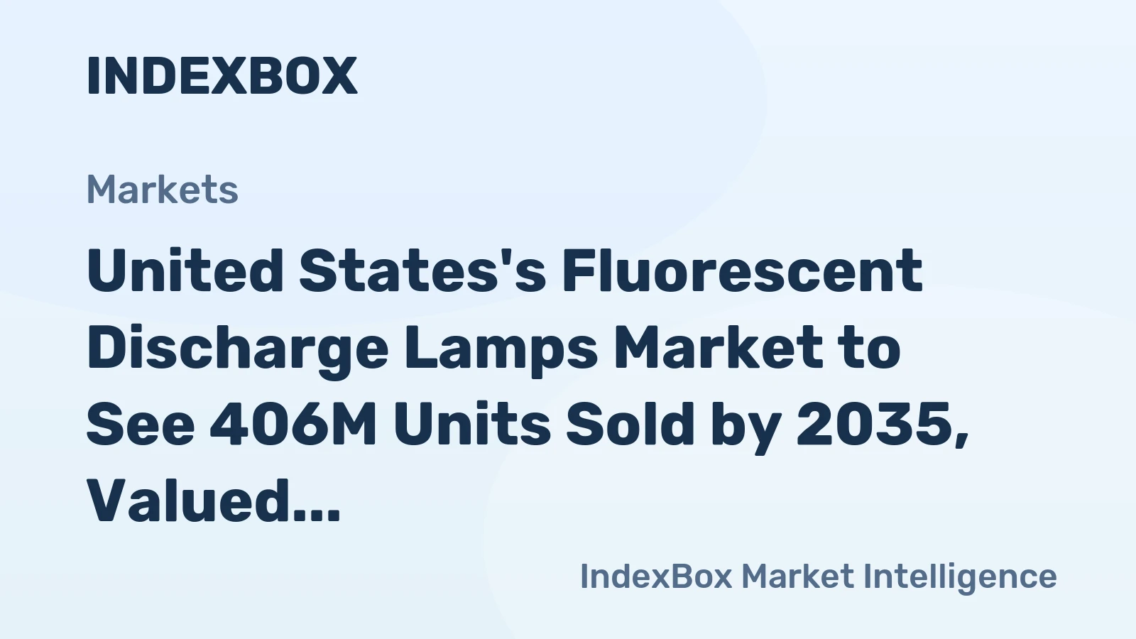 United States's Fluorescent Discharge Lamps Market to See 406M Units Sold by 2035, Valued at $3B