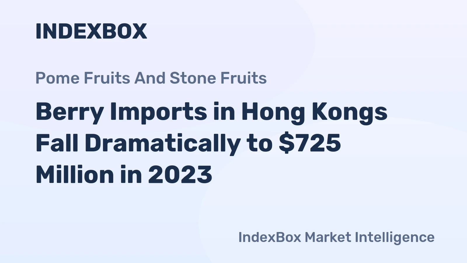 Berry Imports in Hong Kongs Fall Dramatically to $725 Million in 2023