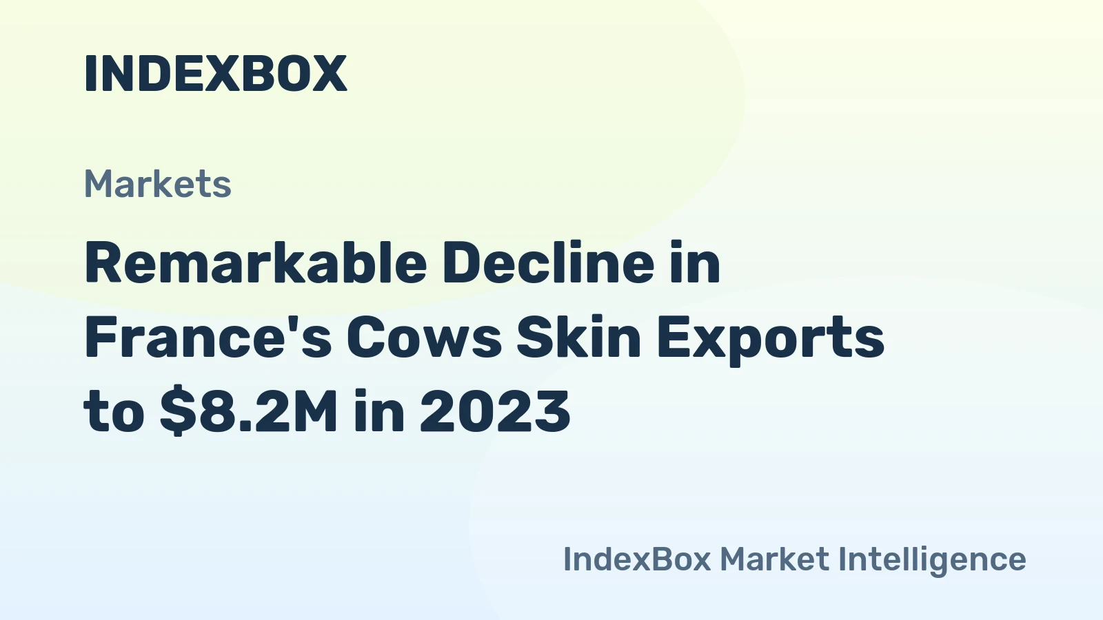 Remarkable Decline in France's Cows Skin Exports to $8.2M in 2023