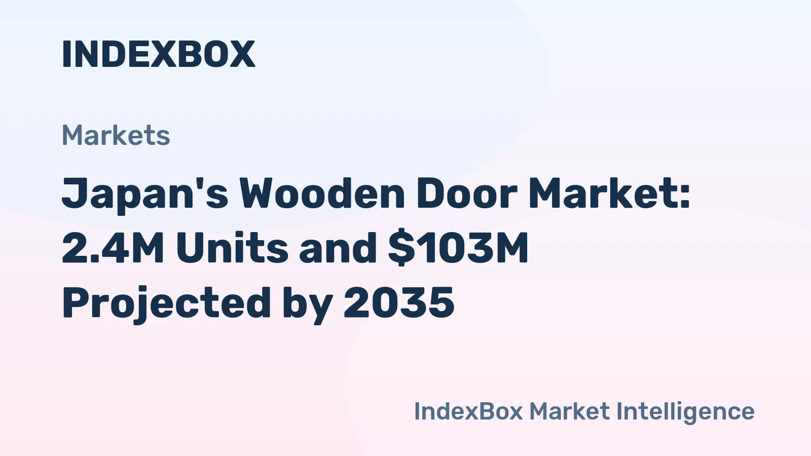 Japan's Wooden Door Market: 2.4M Units and $103M Projected by 2035