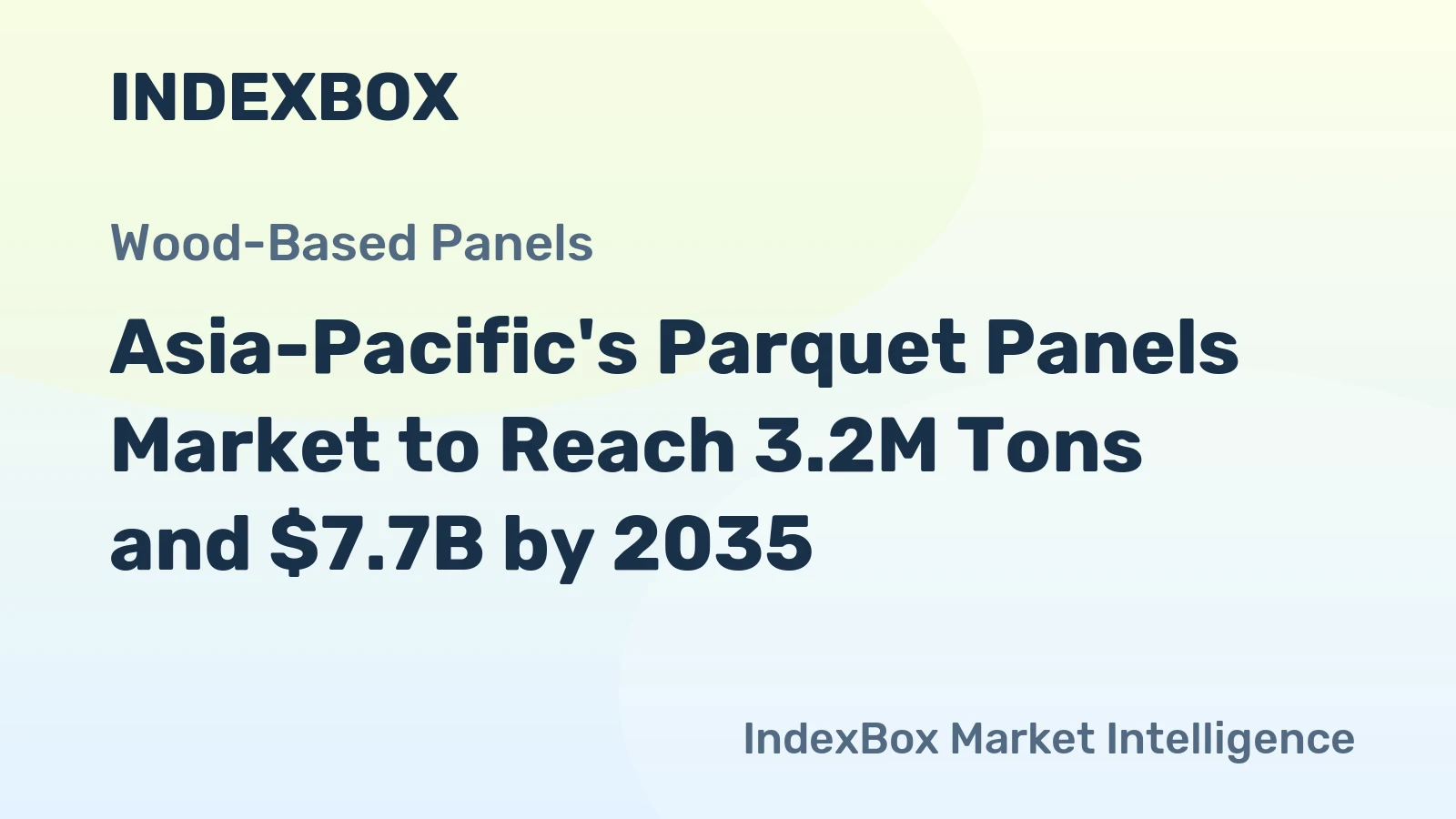Asia-Pacific's Parquet Panels Market to Reach 3.2M Tons and $7.7B by 2035