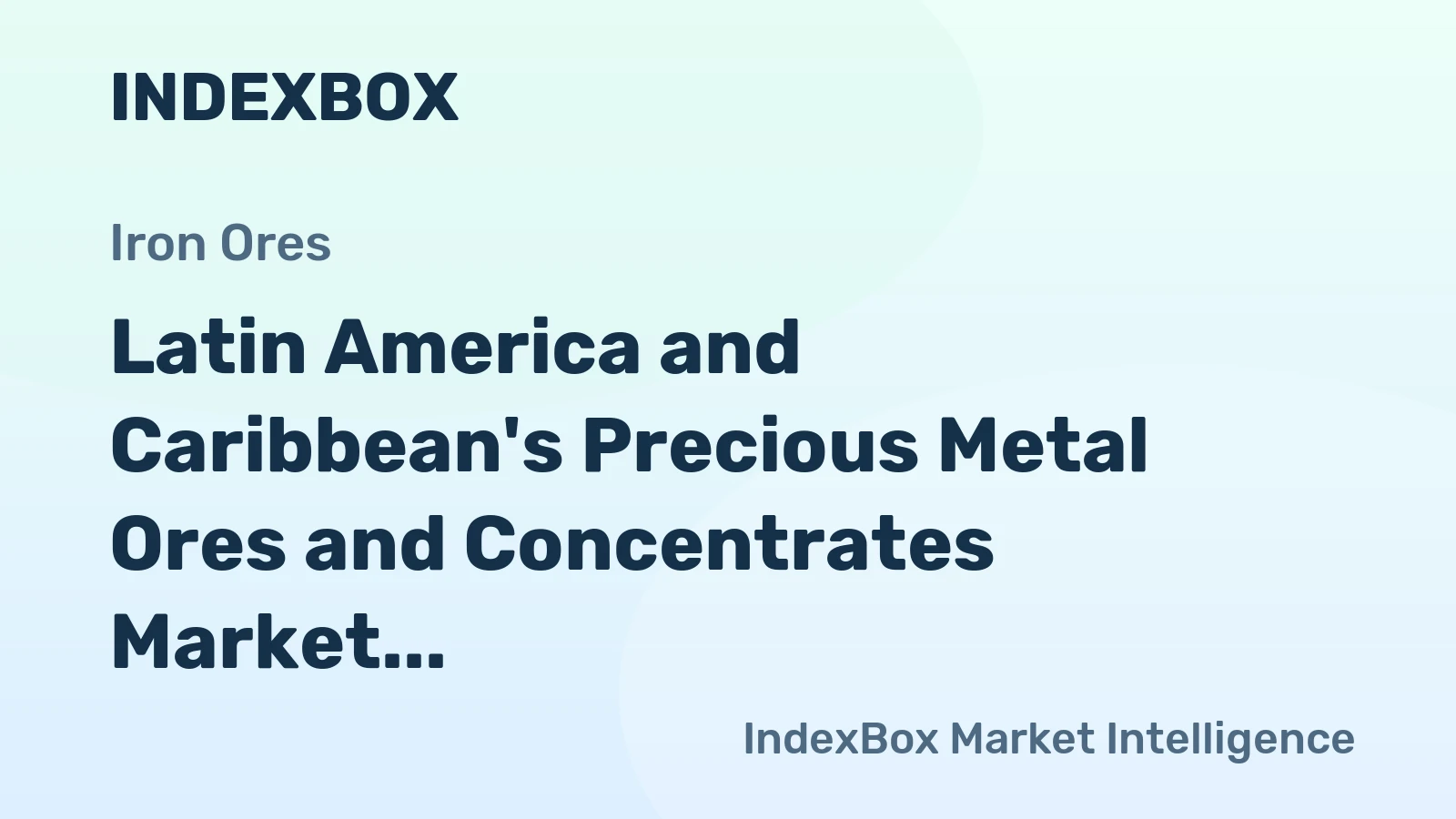 Latin America and Caribbean's Precious Metal Ores and Concentrates Market to Reach 3M Tons by 2035 with +1.3% CAGR Growth