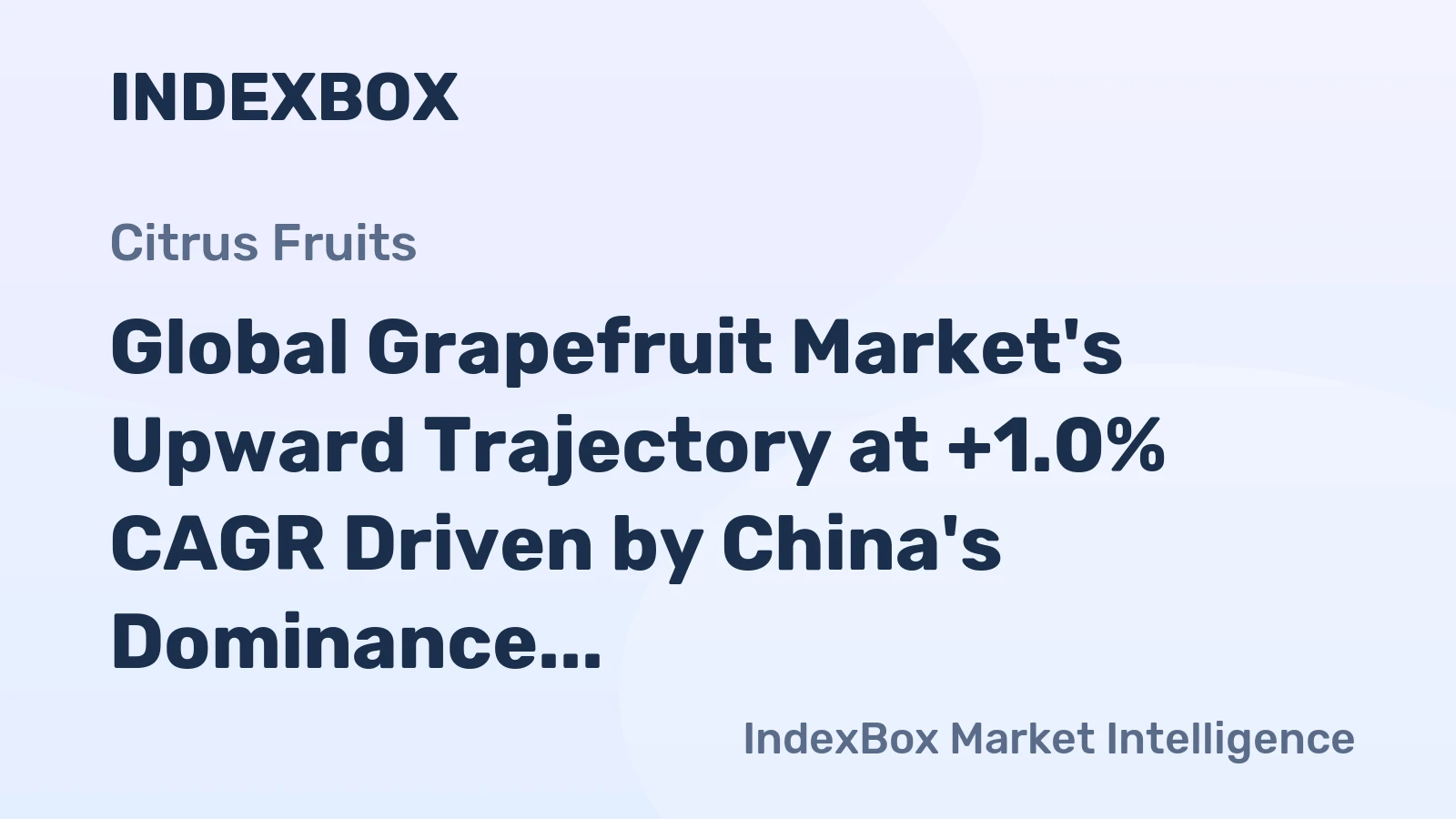 Global Grapefruit Market's Upward Trajectory at +1.0% CAGR Driven by China's Dominance