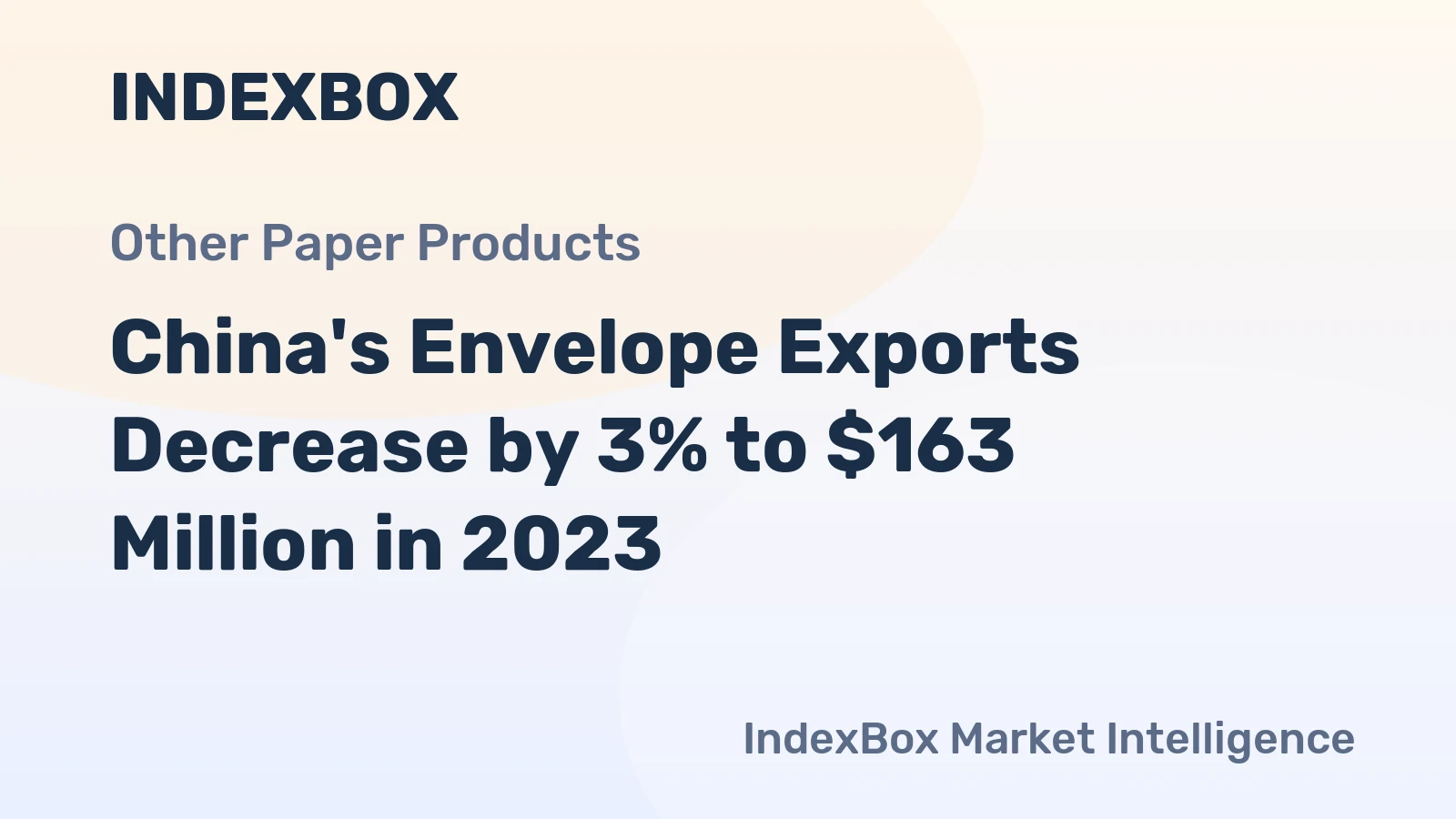 China's Envelope Exports Decrease by 3% to $163 Million in 2023