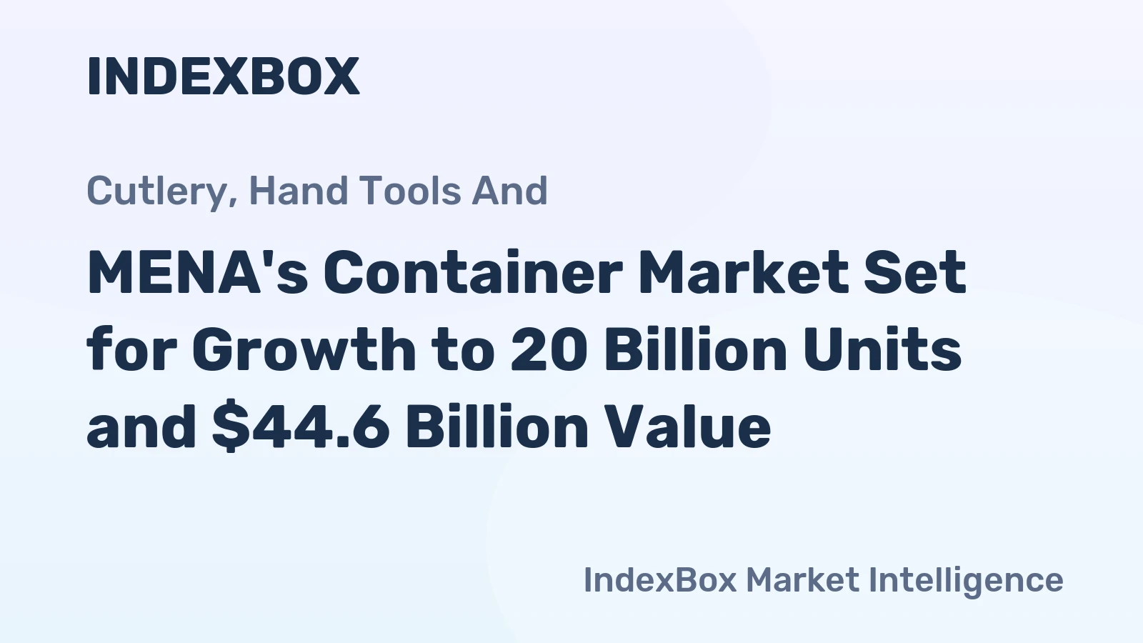 MENA's Container Market Set for Growth to 20 Billion Units and $44.6 Billion Value