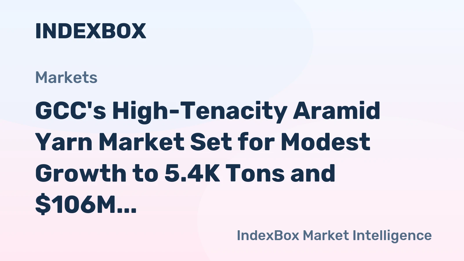 GCC's High-Tenacity Aramid Yarn Market Set for Modest Growth to 5.4K Tons and $106M