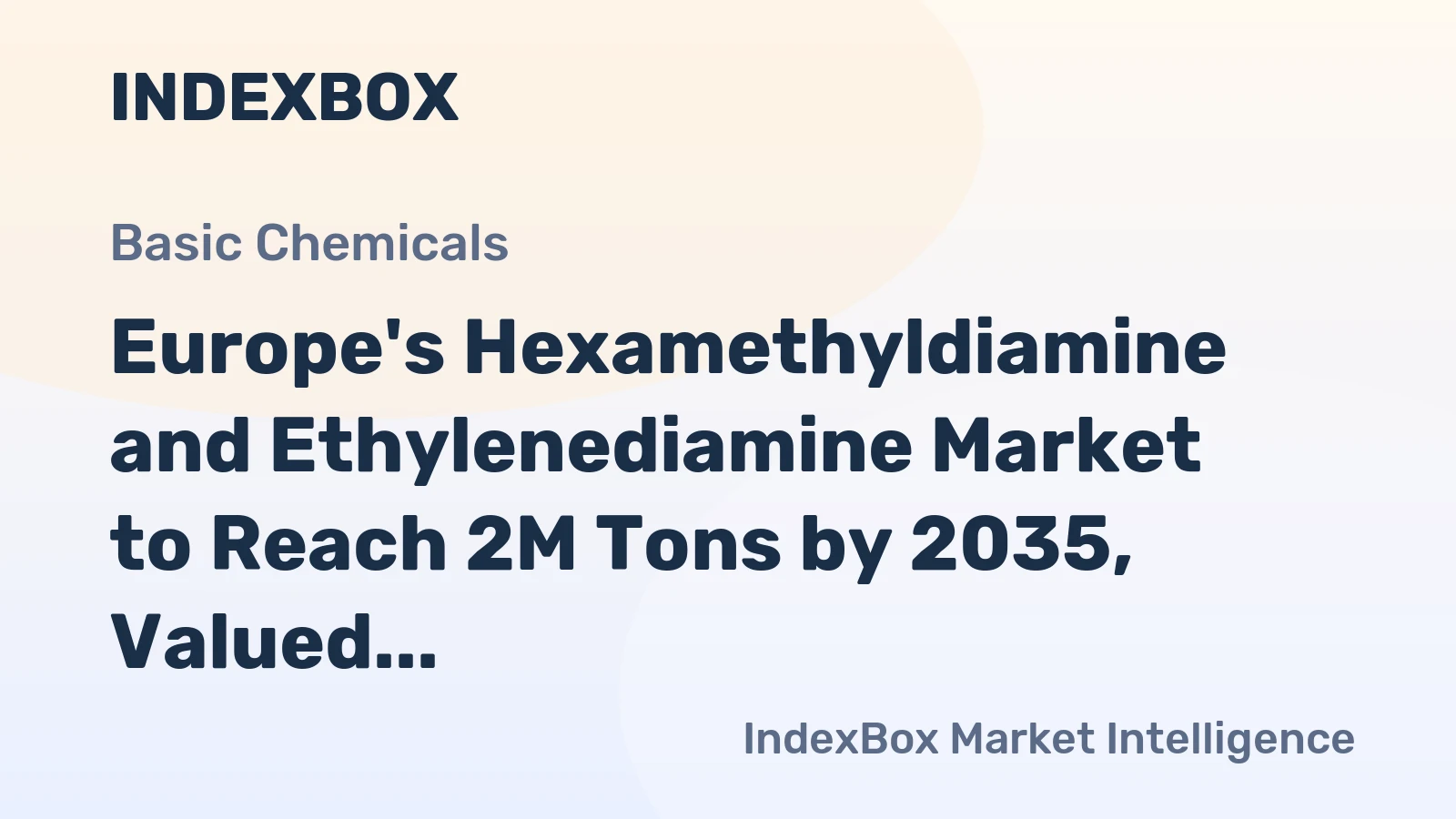 Europe's Hexamethyldiamine and Ethylenediamine Market to Reach 2M Tons by 2035, Valued at $7.1B