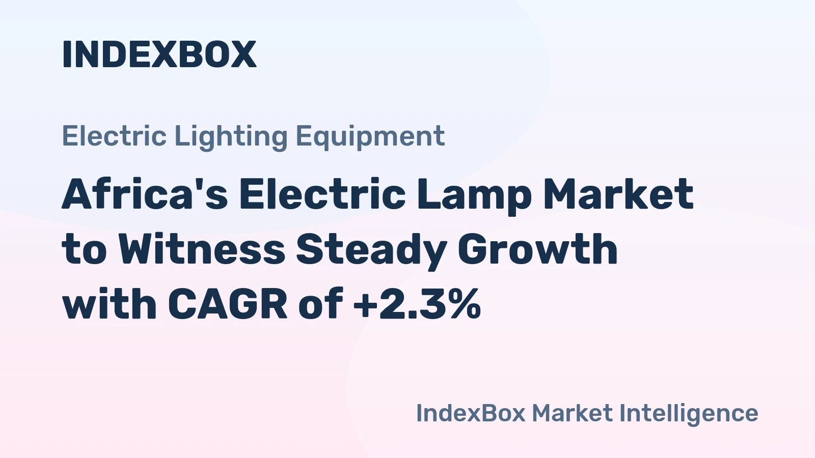 Africa's Electric Lamp Market to Witness Steady Growth with CAGR of +2.3%