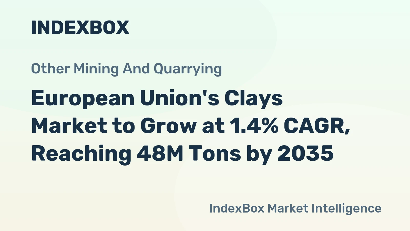 European Union's Clays Market to Grow at 1.4% CAGR, Reaching 48M Tons by 2035