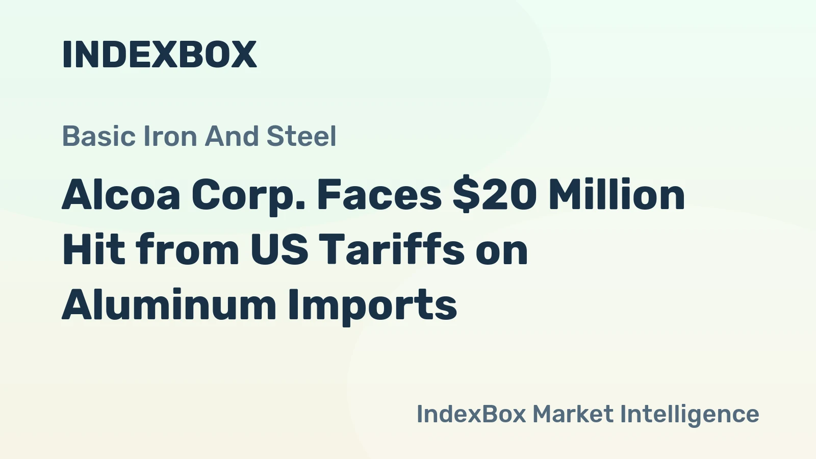 Alcoa Corp. Faces $20 Million Hit from US Tariffs on Aluminum Imports