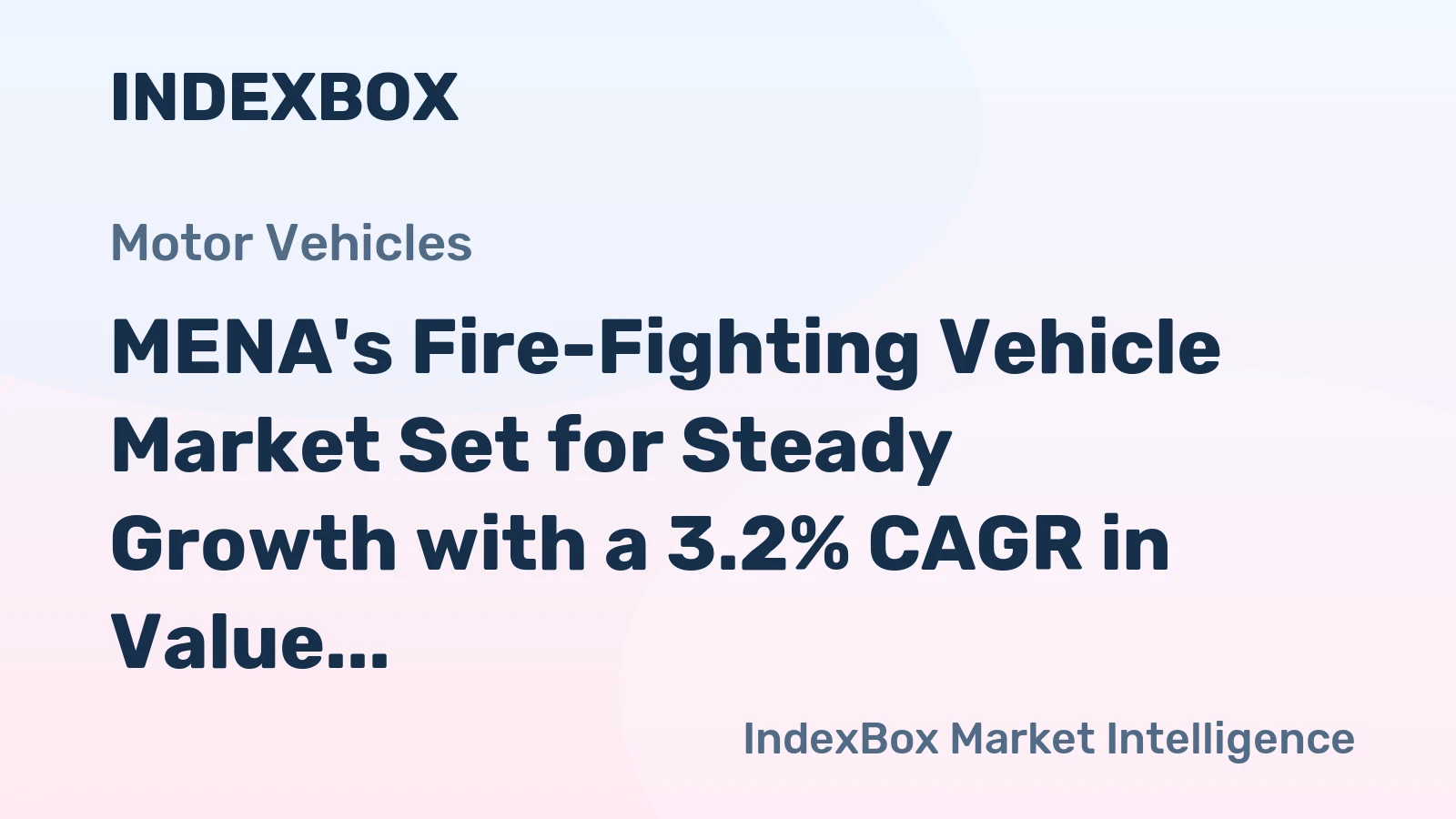 MENA's Fire-Fighting Vehicle Market Set for Steady Growth with a 3.2% CAGR in Value