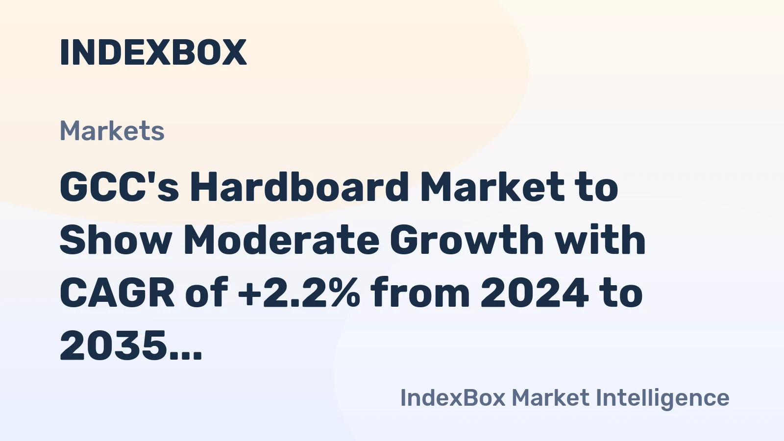 GCC's Hardboard Market to Show Moderate Growth with CAGR of +2.2% from 2024 to 2035