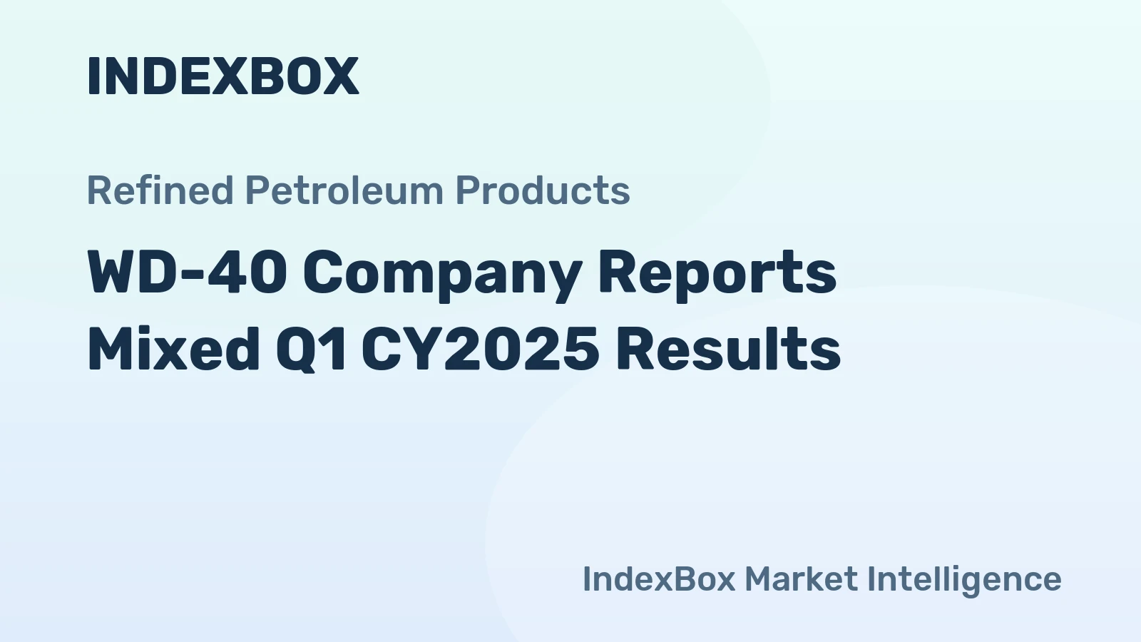 WD-40 Company Reports Mixed Q1 CY2025 Results