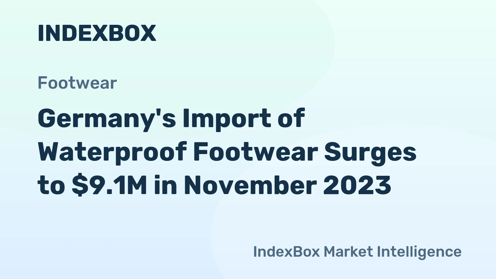 Germany's Import of Waterproof Footwear Surges to $9.1M in November 2023