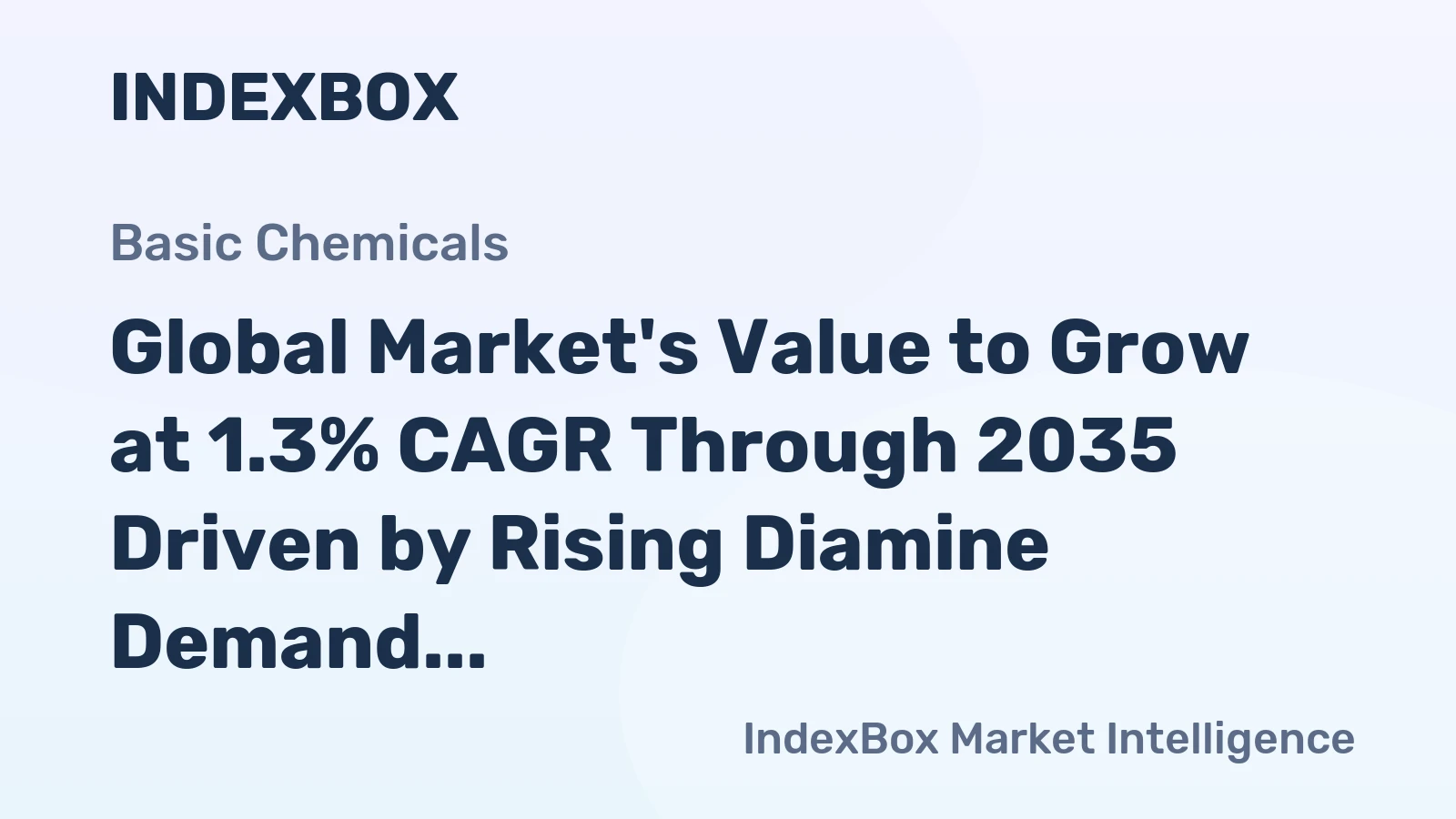 Global Market's Value to Grow at 1.3% CAGR Through 2035 Driven by Rising Diamine Demand