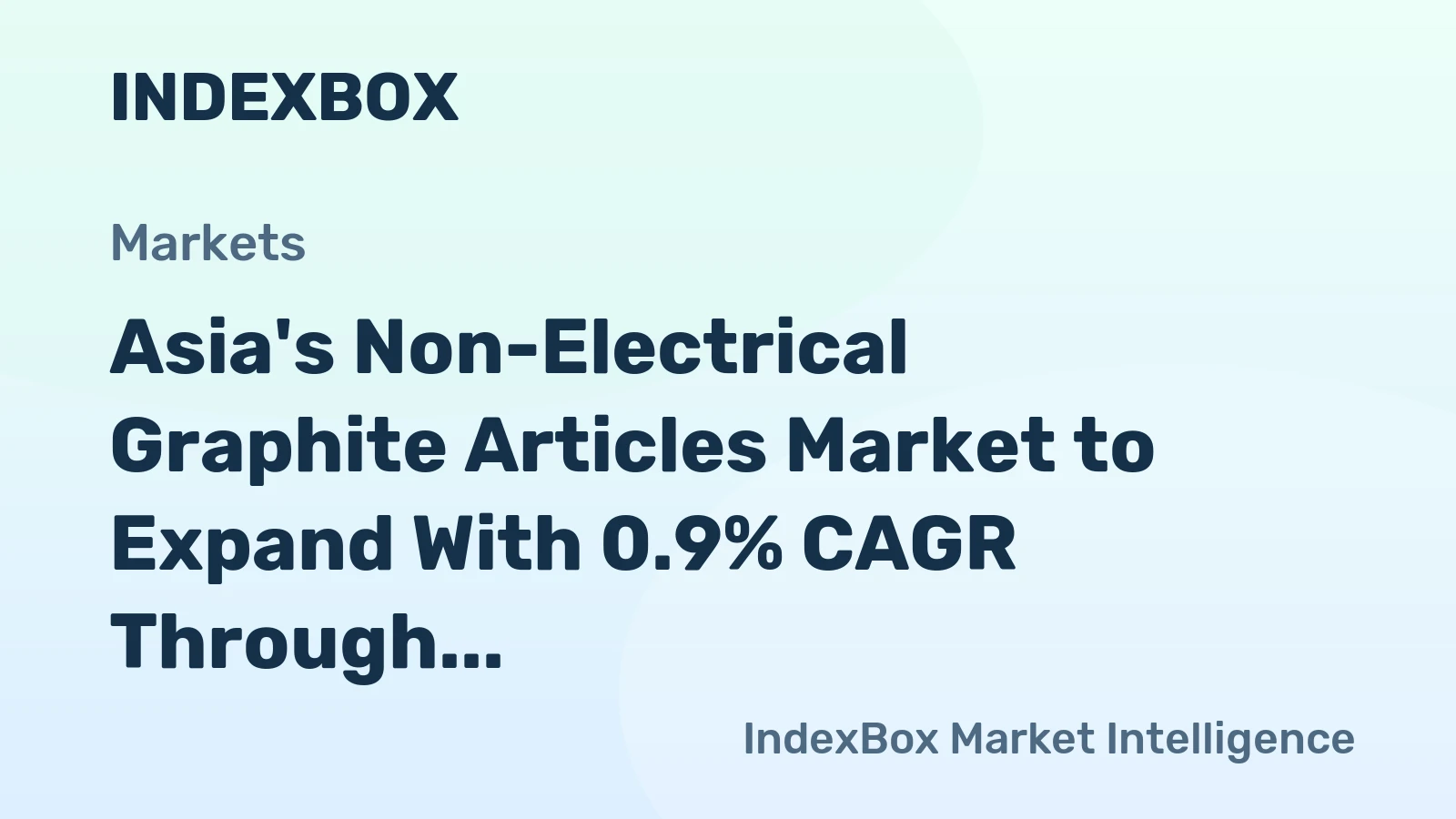 Asia's Non-Electrical Graphite Articles Market to Expand With 0.9% CAGR Through 2035