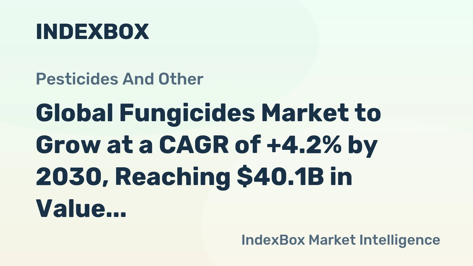 Global Fungicides Market to Grow at a CAGR of +4.2% by 2030, Reaching $40.1B in Value