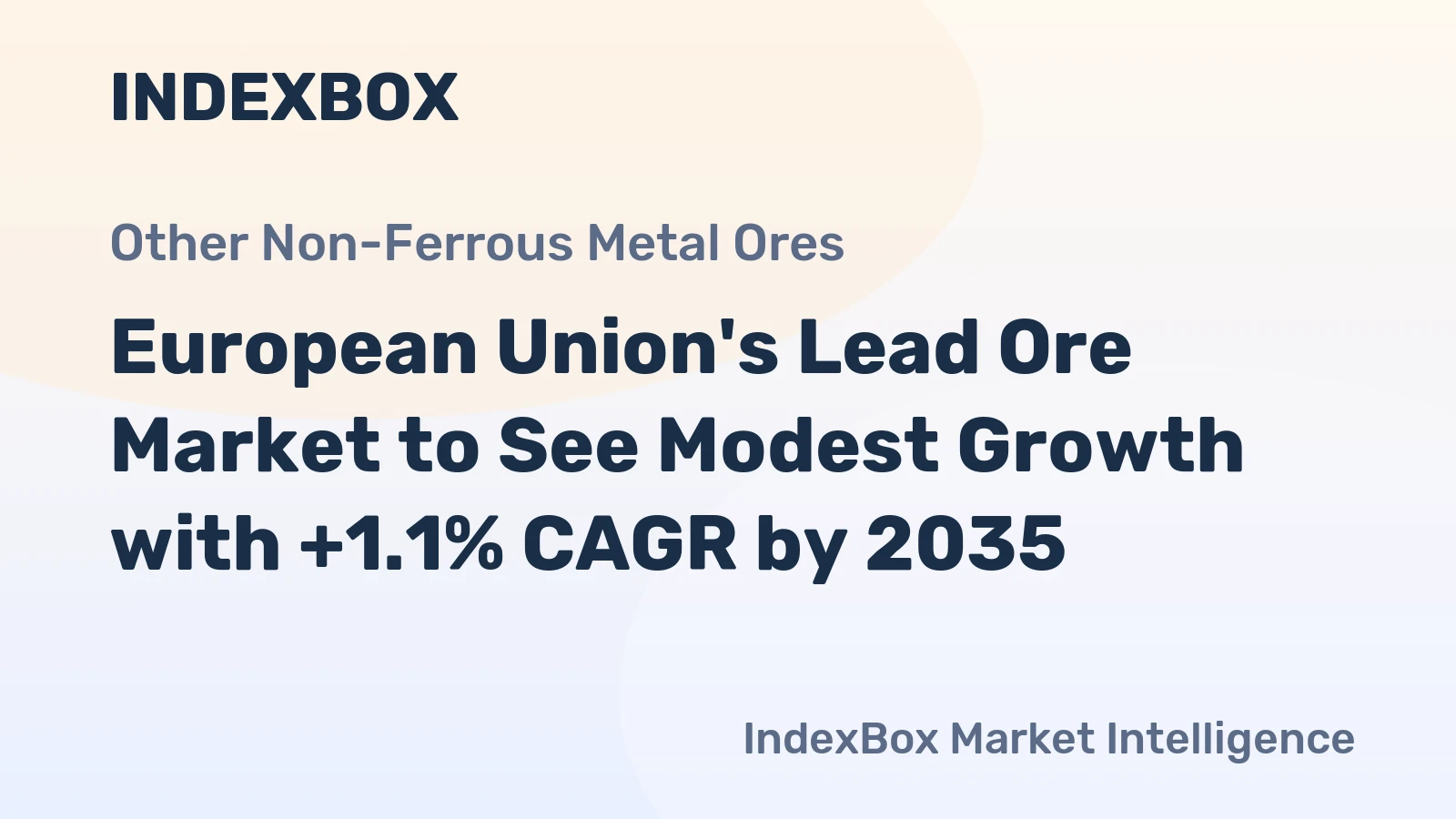 European Union's Lead Ore Market to See Modest Growth with +1.1% CAGR by 2035
