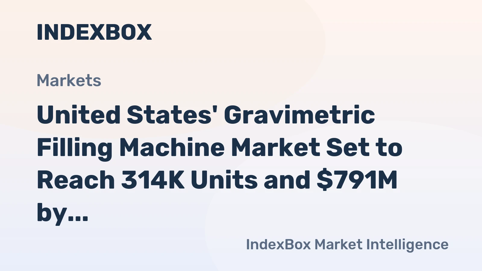 United States' Gravimetric Filling Machine Market Set to Reach 314K Units and $791M by 2035