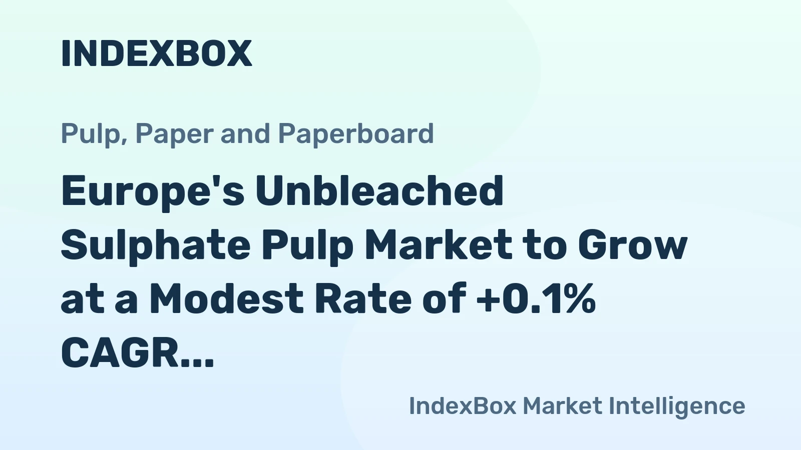 Europe's Unbleached Sulphate Pulp Market to Grow at a Modest Rate of +0.1% CAGR Over the Next Decade