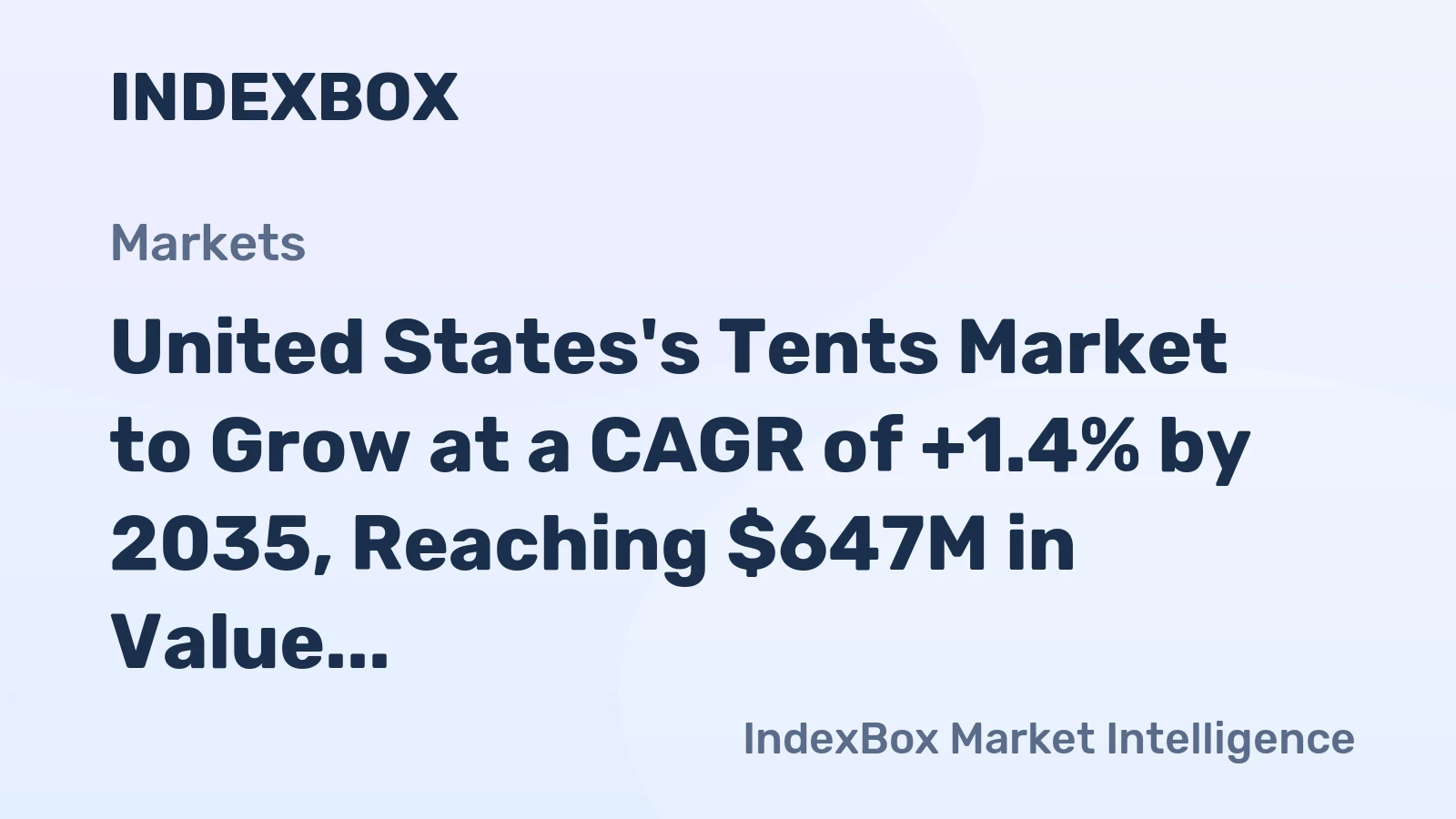 United States's Tents Market to Grow at a CAGR of +1.4% by 2035, Reaching $647M in Value