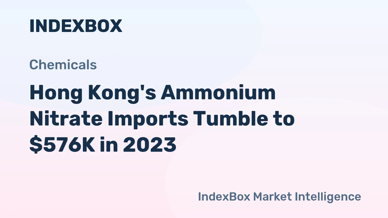 Hong Kong's Ammonium Nitrate Imports Tumble to $576K in 2023