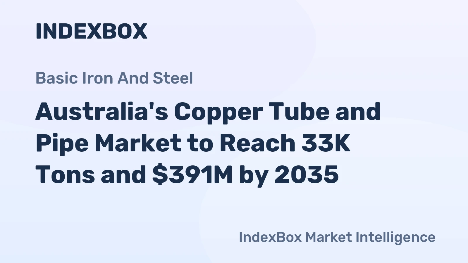 Australia's Copper Tube and Pipe Market to Reach 33K Tons and $391M by 2035