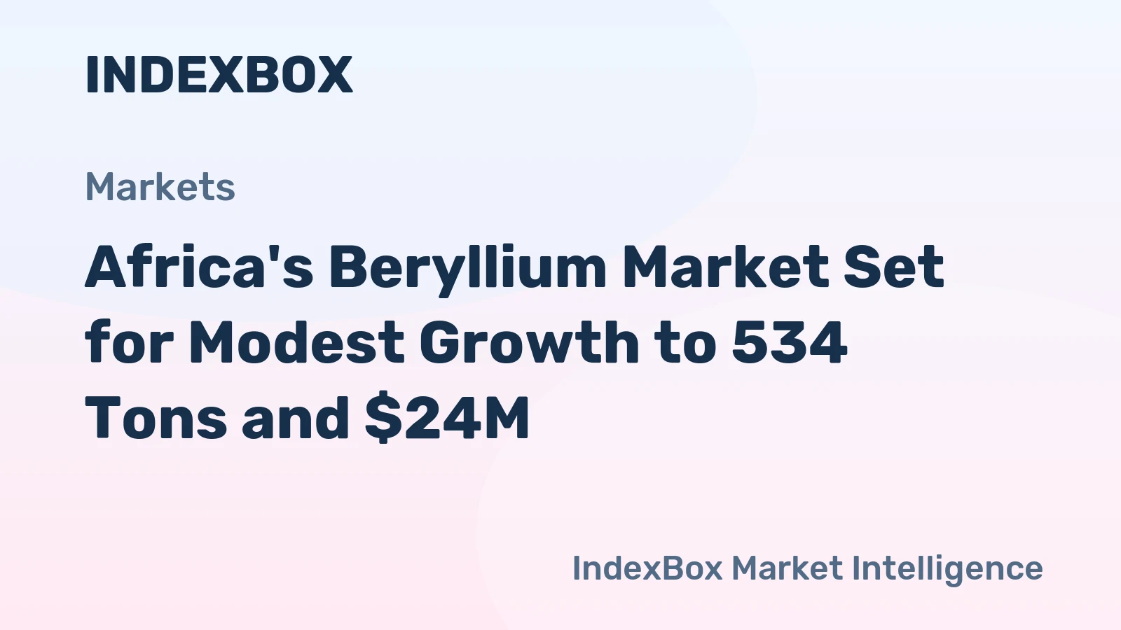 Africa's Beryllium Market Set for Modest Growth to 534 Tons and $24M