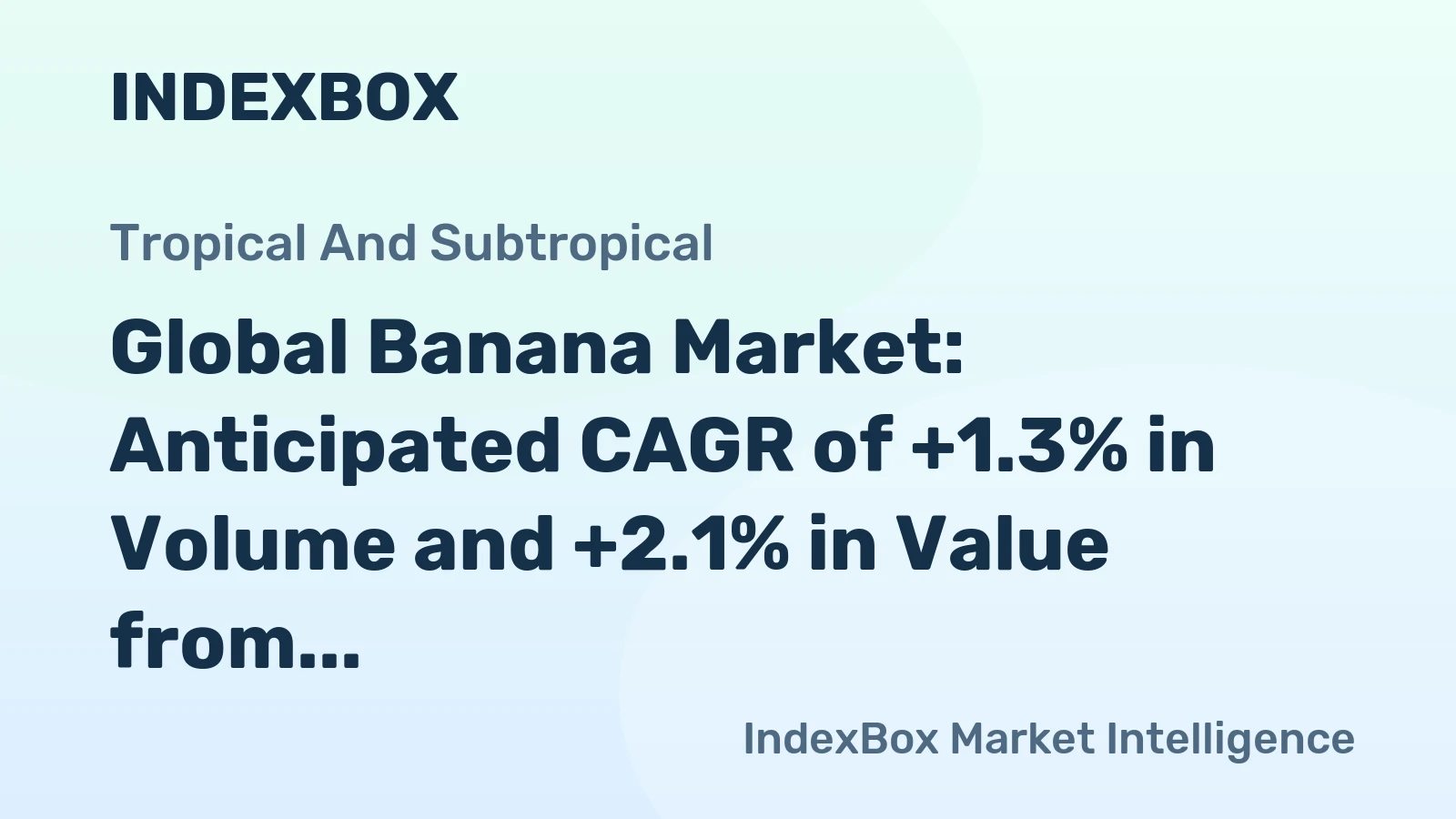 Global Banana Market: Anticipated CAGR of +1.3% in Volume and +2.1% in Value from 2024 to 2035