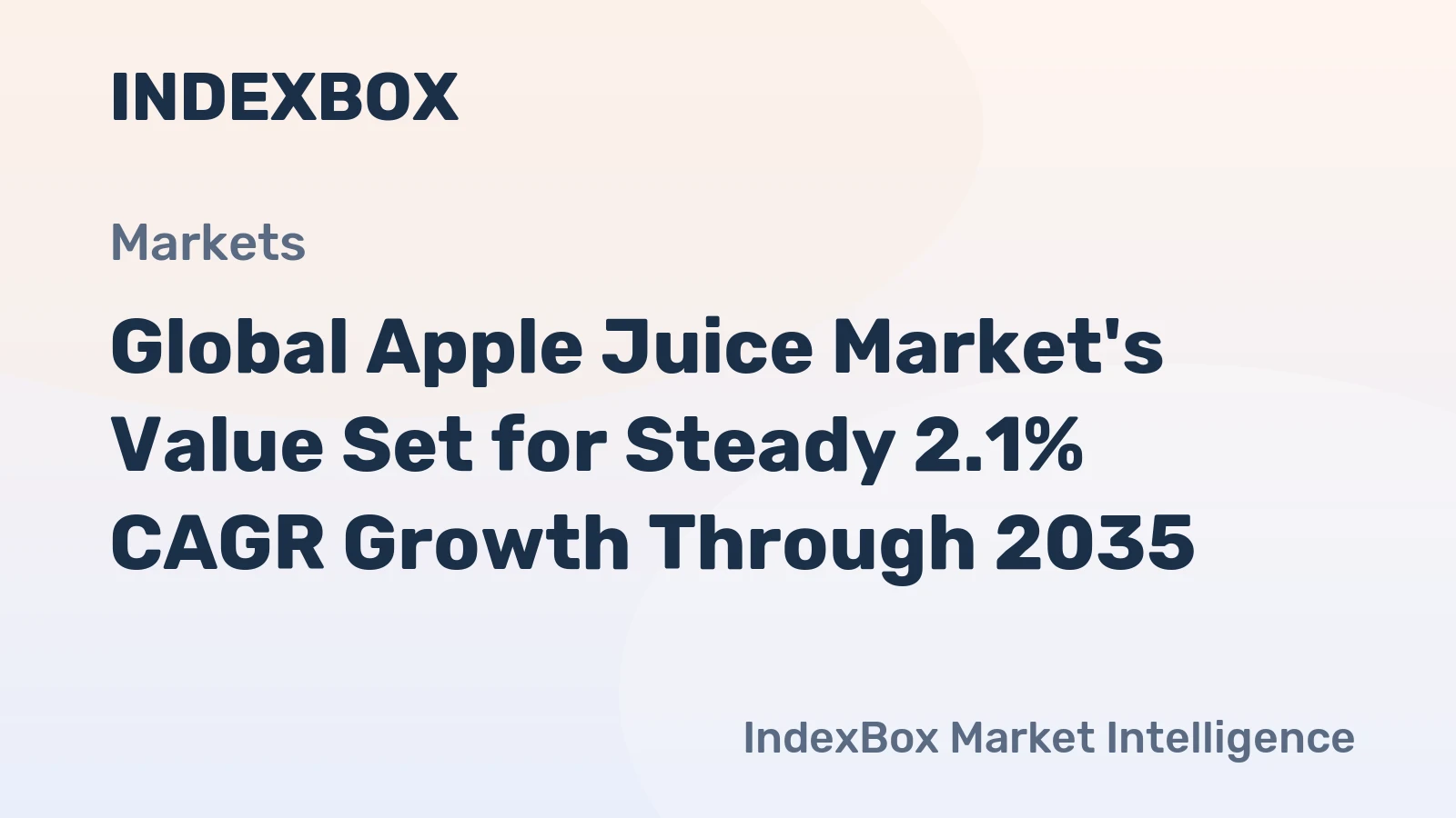 Global Apple Juice Market's Value Set for Steady 2.1% CAGR Growth Through 2035