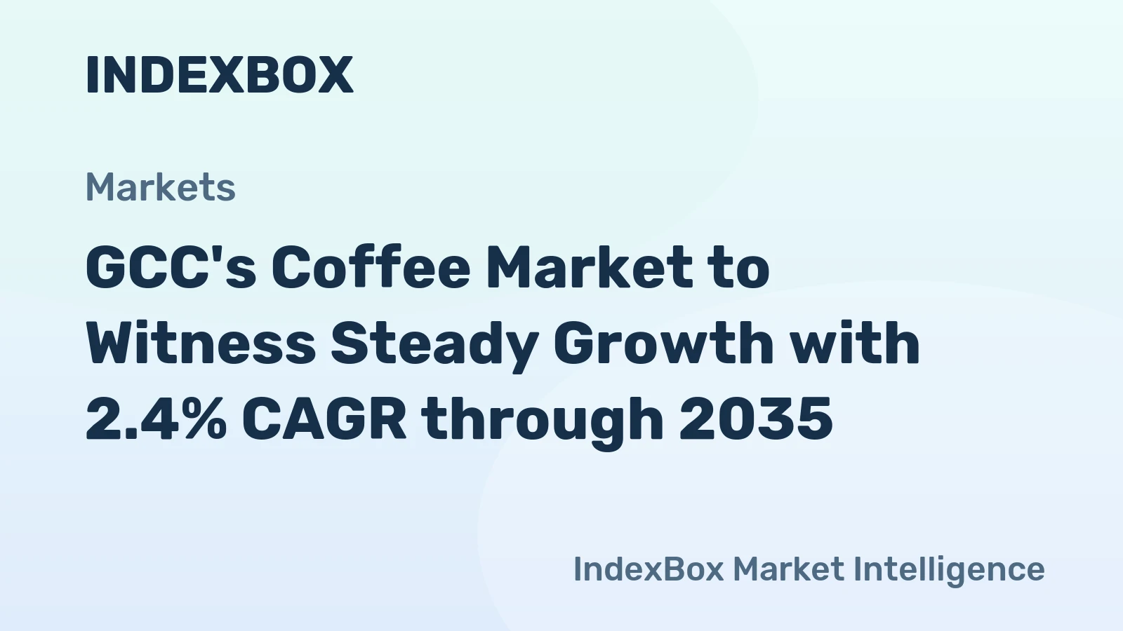 GCC's Coffee Market to Witness Steady Growth with 2.4% CAGR through 2035