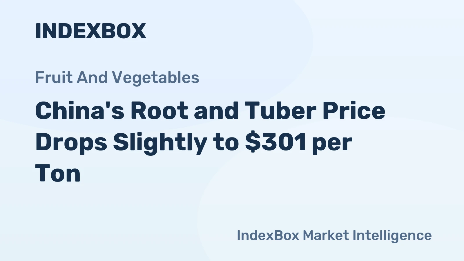 China's Root and Tuber Price Drops Slightly to $301 per Ton