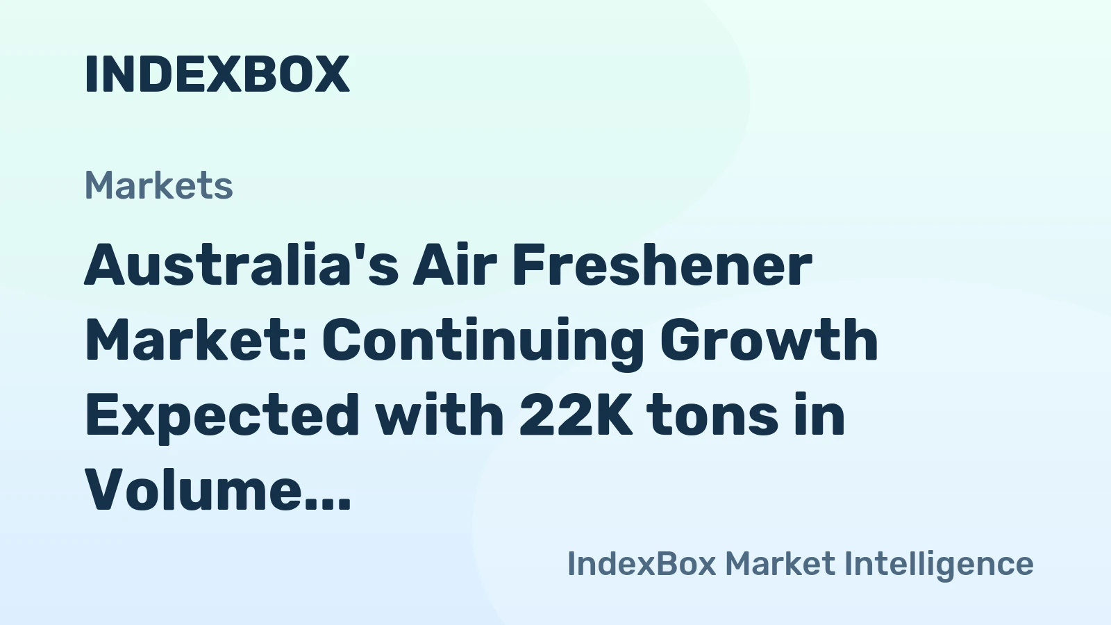 Australia's Air Freshener Market: Continuing Growth Expected with 22K tons in Volume and $127M in Value by 2035