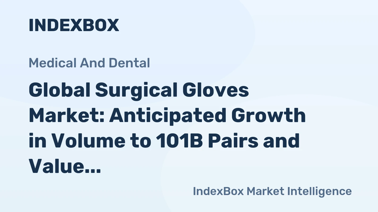 Global Surgical Gloves Market: Anticipated Growth in Volume to 101B Pairs and Value to $9B by 2035